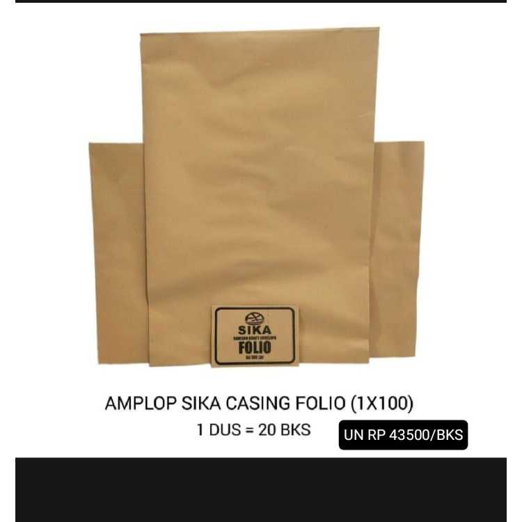 Jual AMPLOP CASING FOLIO SIKA (1X100) | Shopee Indonesia