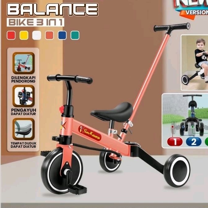 Jual Sepeda Anak Balance Bike / Roda tiga 2 in 1 sepeda untuk ...