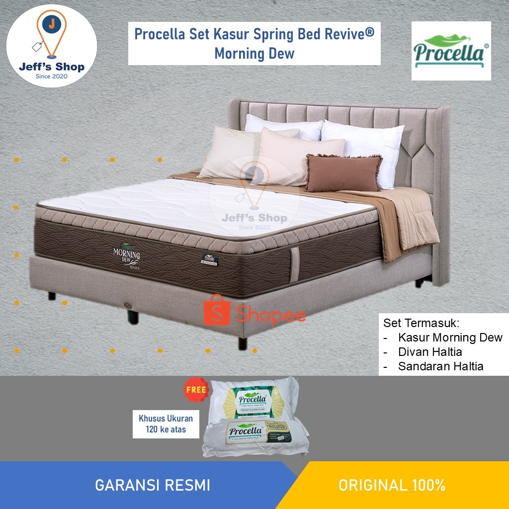Jual Procella Set Kasur Spring Bed Revive Series Morning Dew | Shopee ...