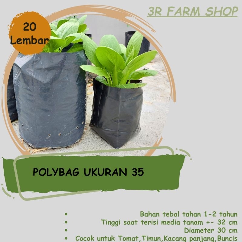 Jual Polybag hitam tebal ukuran 35 isi 20 lembar | Shopee Indonesia