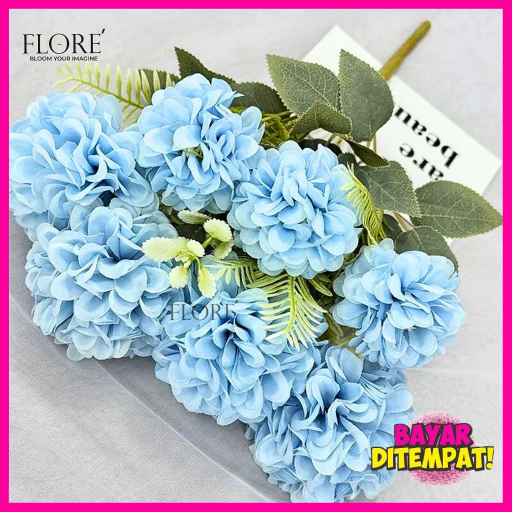 Jual Bunga Pom Pom Artificial 7 Cabang / Bunga Dekorasi / Bunga Bucket ...