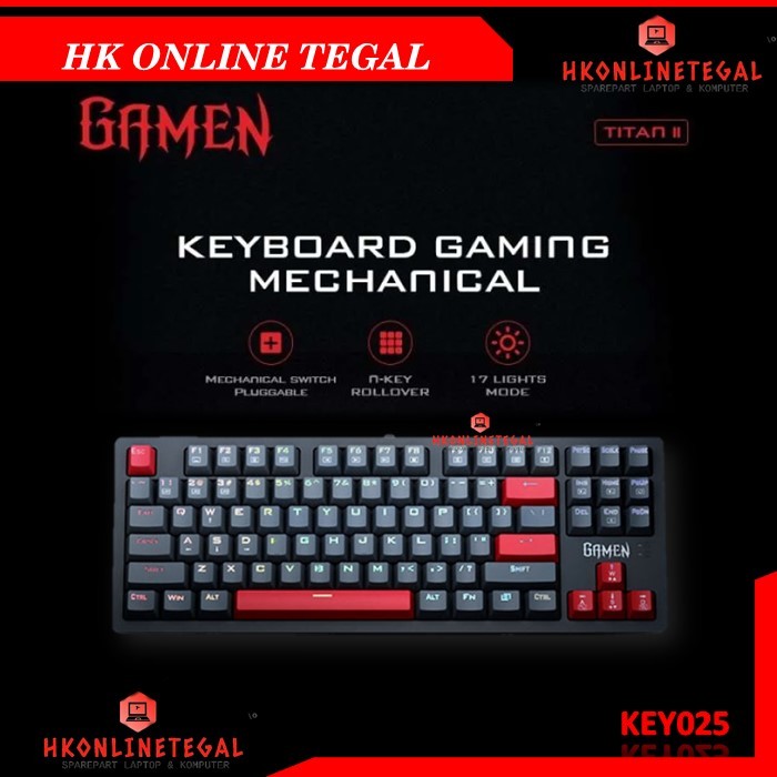 Jual Keyboard Gaming TKL RGB Mechanical Gamen Titan II USB - Gray ...