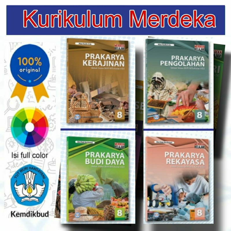 Jual BUKU PRAKARYA KELAS 8 KURIKULUM MERDEKA SMP KELAS VIII (KERAJINAN PENGOLAHAN BUDIDAYA ...