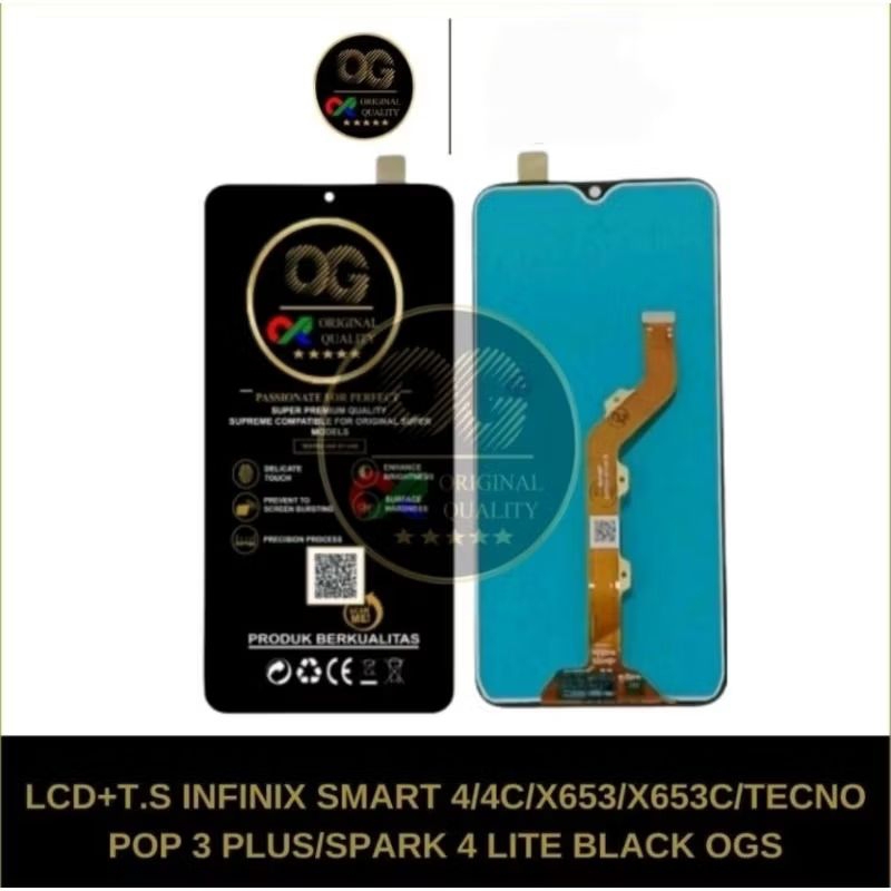 Jual LCD TS TOUCHSCREEN INFINIX SMART 4/X653/SMART 4C/X653C/TECNO POP 3 ...