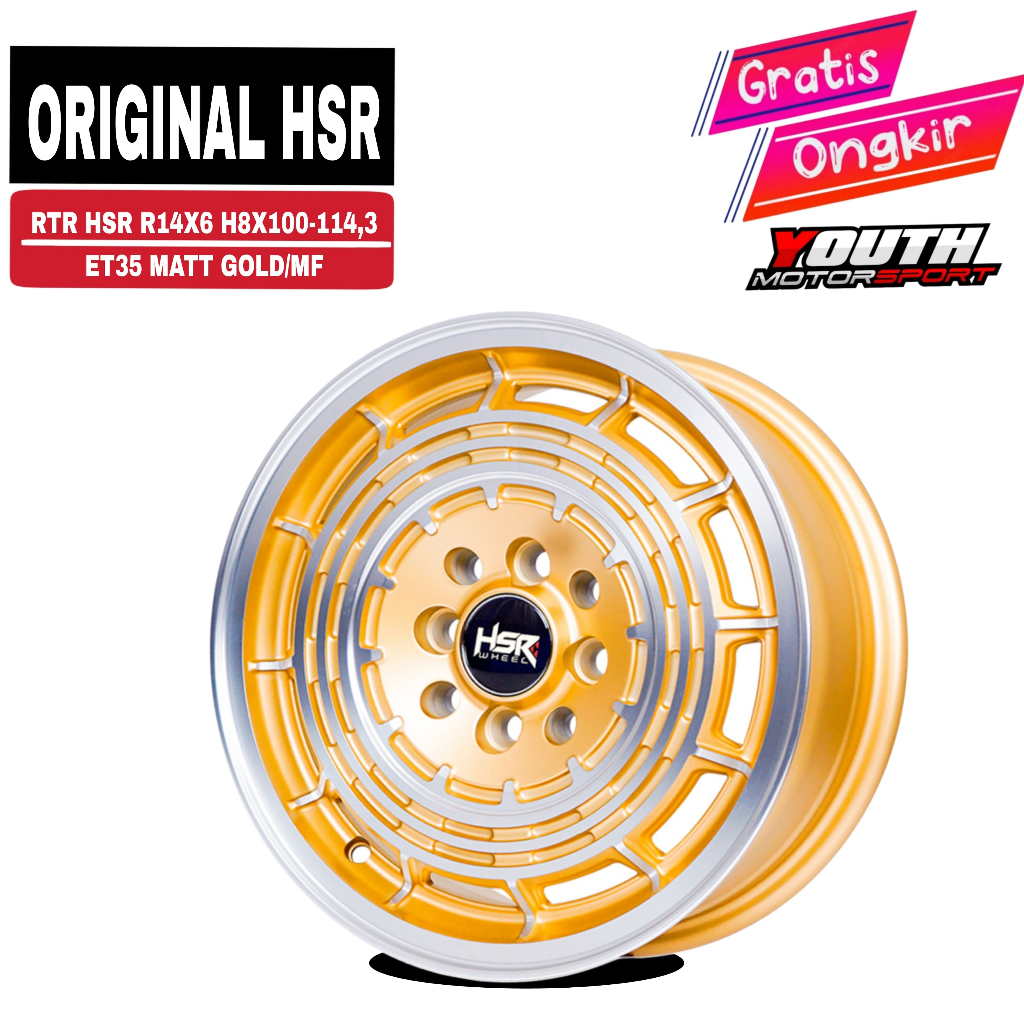 Jual VELG R14 HSR RTR COCOK UNTUK BRIO,SIGRA,AGYA,CALYA,KARIMUN,AIR-EV,KIJANG,AVANZA DLL ...