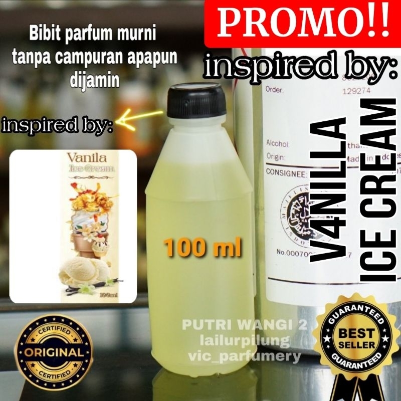 Jual VANILLA ICE CREAM 100ML / 10ml/50ml/200ml BIBIT PARFUM MURNI ASLI ...