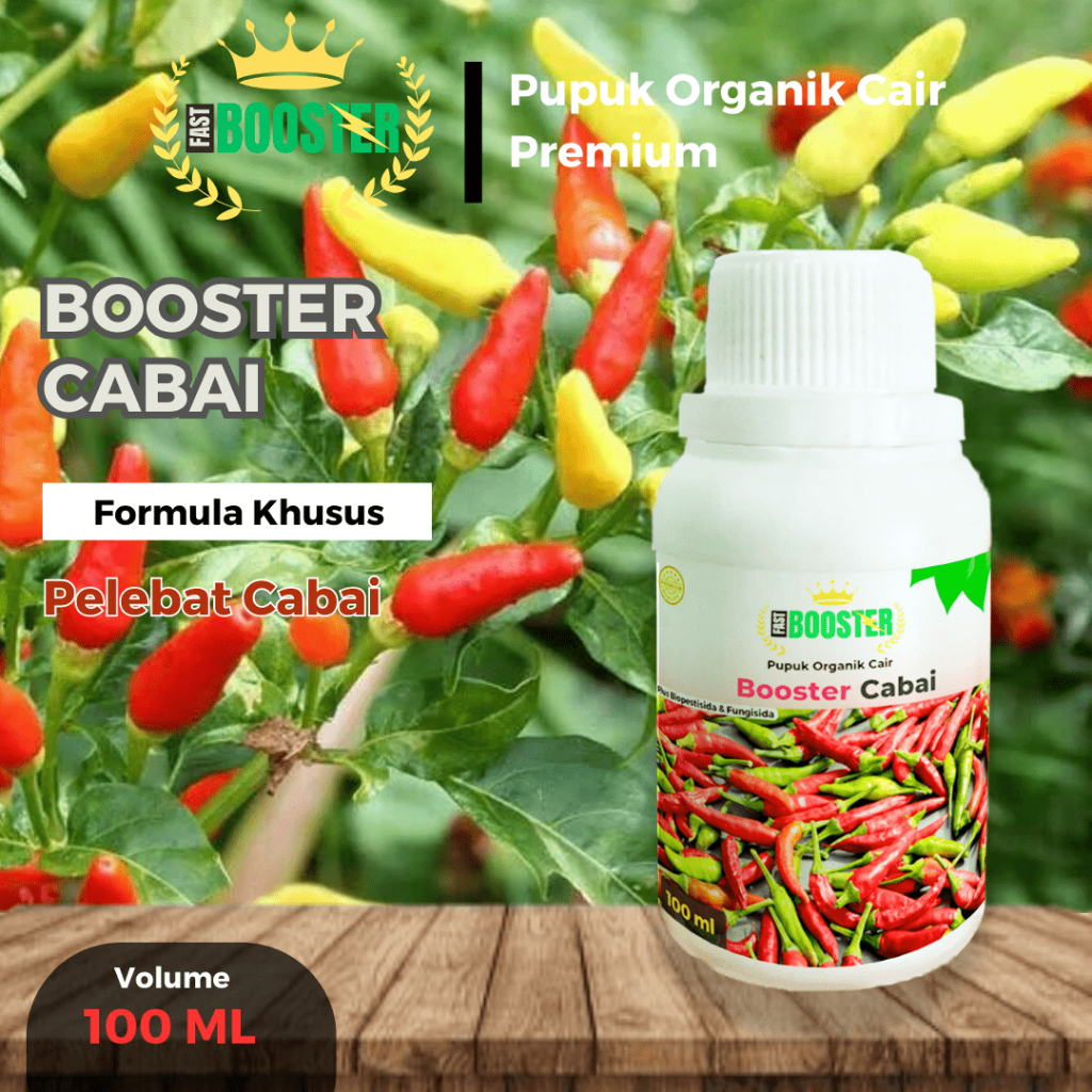 Jual Pupuk Organik Cair Cabai 100ml Booster pelebat buah cabai organik | Shopee Indonesia