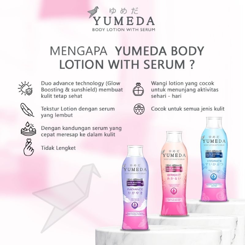 Jual YUMEDA BODY LOTION WITH SERUM 180ML | Shopee Indonesia