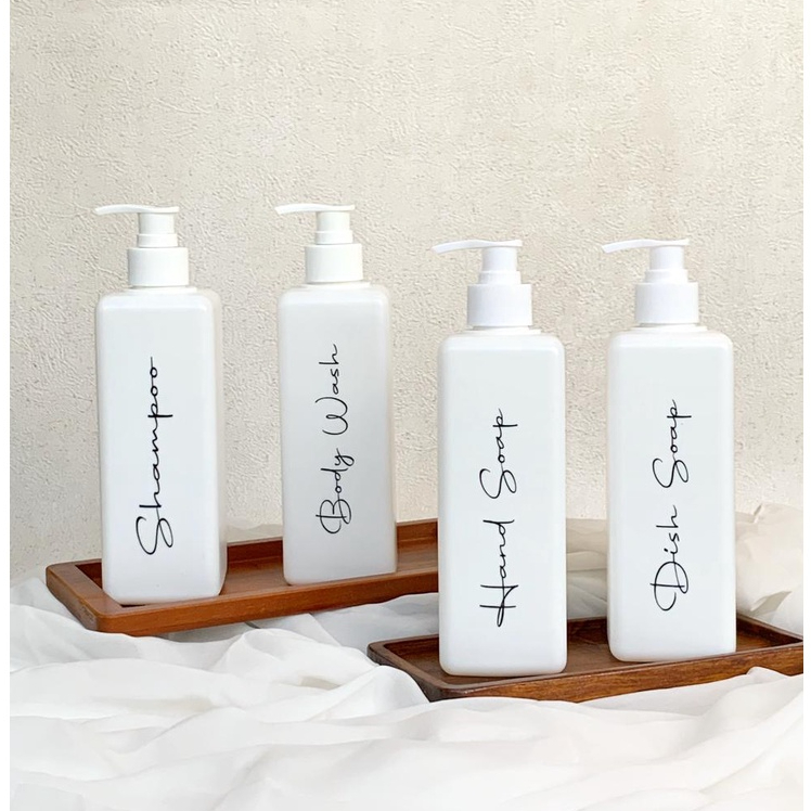 Jual LUXE Aesthetic Bottle Organizer DOFF 500 ml Botol refill sabun ...