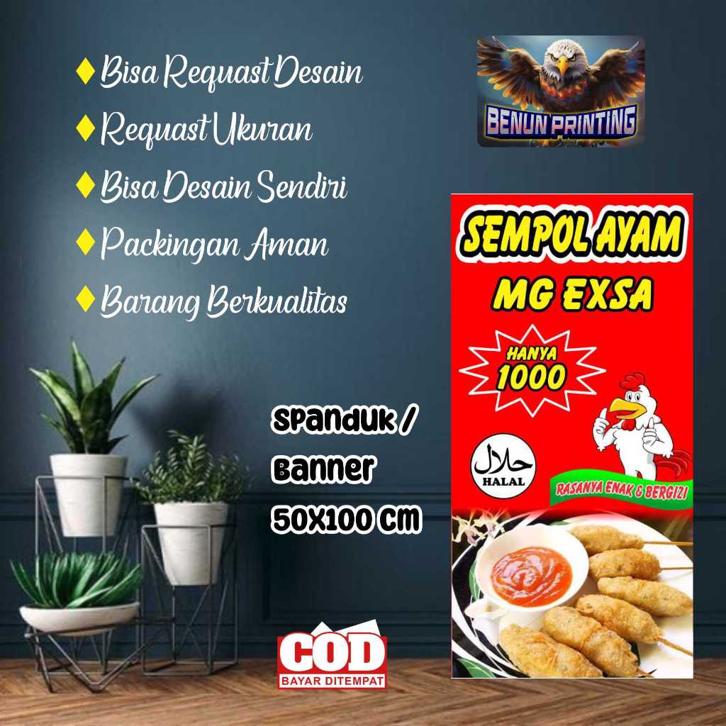 Jual SPANDUK BANNER SEMPOL AYAM 50X100 CM BISA REQUEST DESAIN | Shopee ...