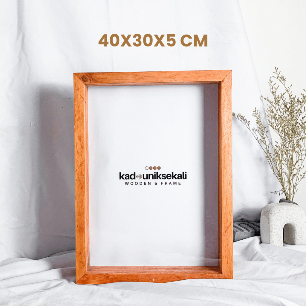 Jual (FREE PACKING) FRAME MAHAR 3D 30X40X5CM TRANSPARAN BINGKAI FOTO ...