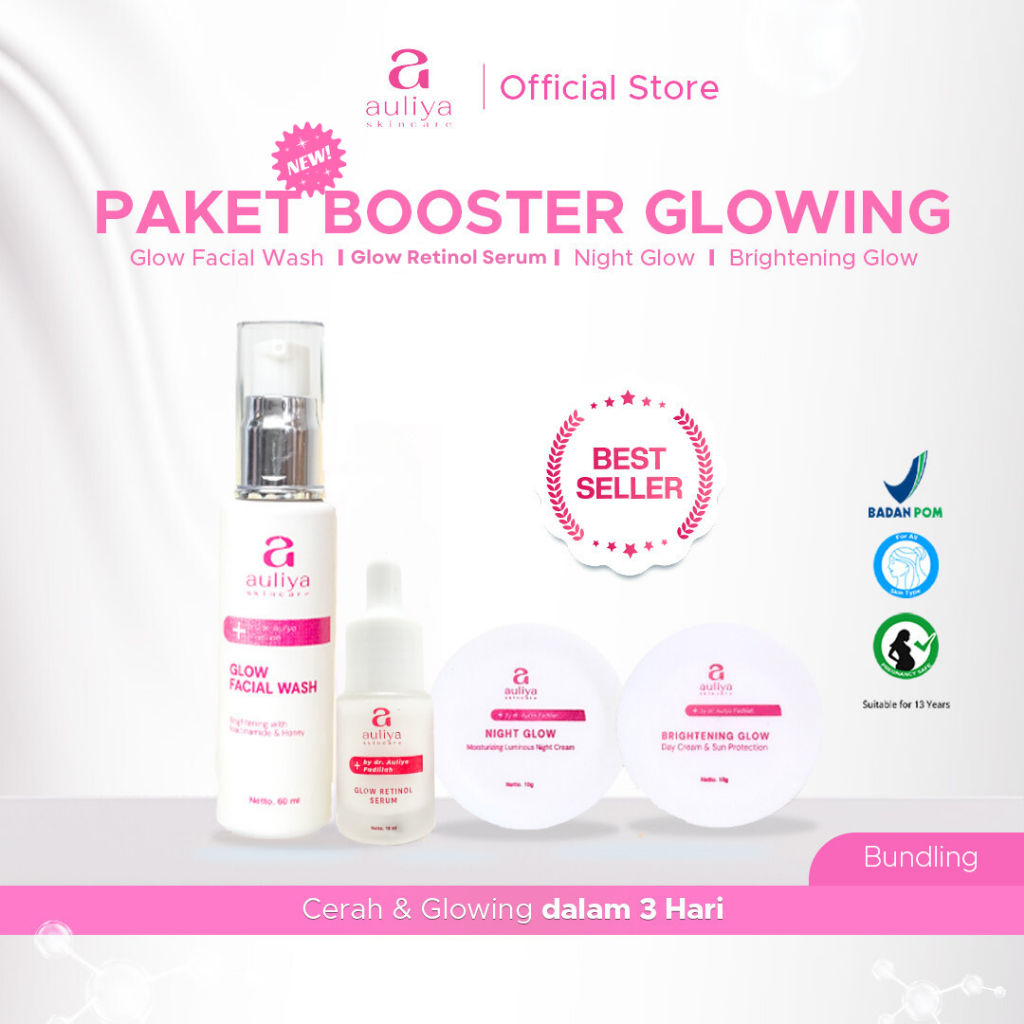 Jual Auliya Skincare Paket New Booster Glowing Special Bundle 4 In 1 ...