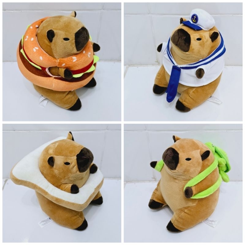 Jual Boneka Capybara 10" - Kura-Kura - Hamburger - Roti Tawar - Baju ...