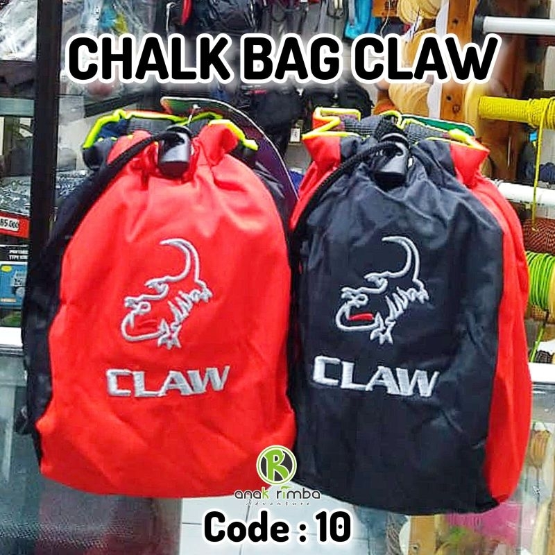 Jual CHALK BAG CLAW CODE 10 TAS BUBUK MAGNESIUM PANJAT / BUBUK ANGKAT ...