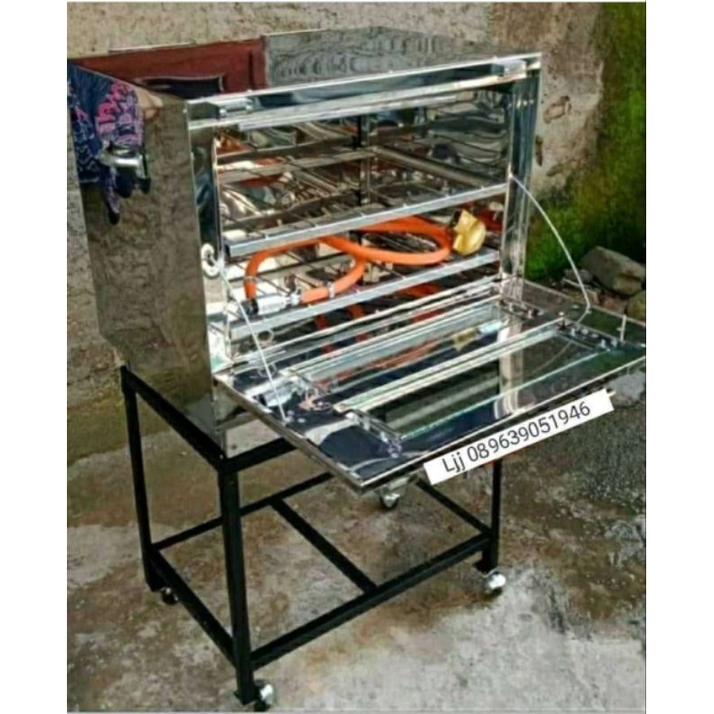 Jual oven gas api atas bawah stainles 2 pintu 60 x 40 x 45 / gratis ...