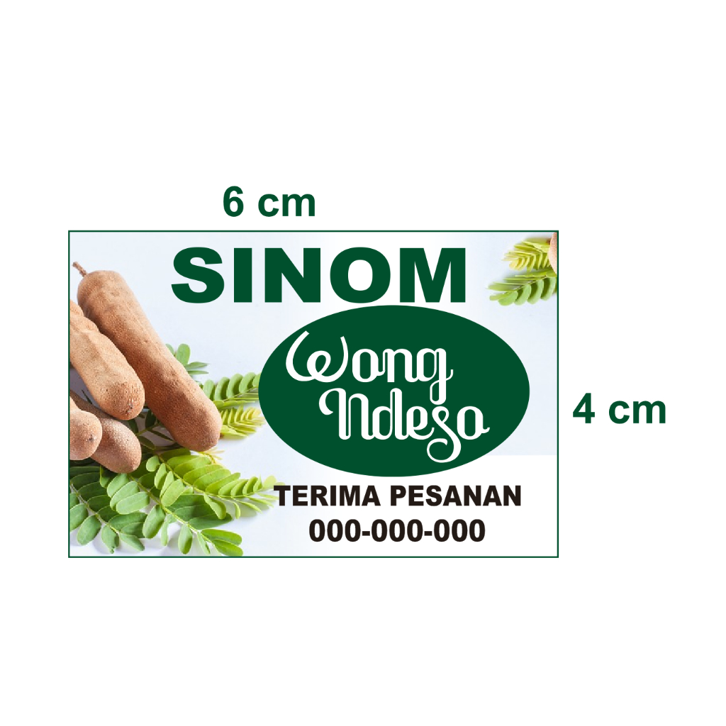Jual STIKER MINUMAN JAMU SINOM WARNA HIJAU GREEN UKURAN 4X6 CM ISI 54 ...