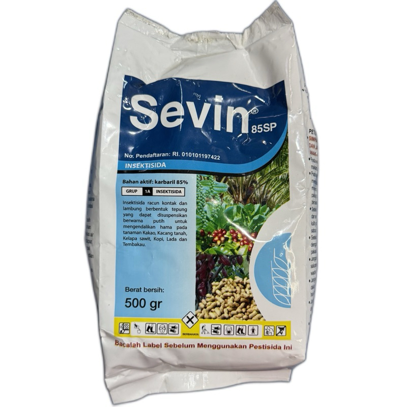 Jual INSEKTISIDA SEVIN 85 SP 500 GRAM/RACUN HAMA KACANG, KELAPA, KOPI ...