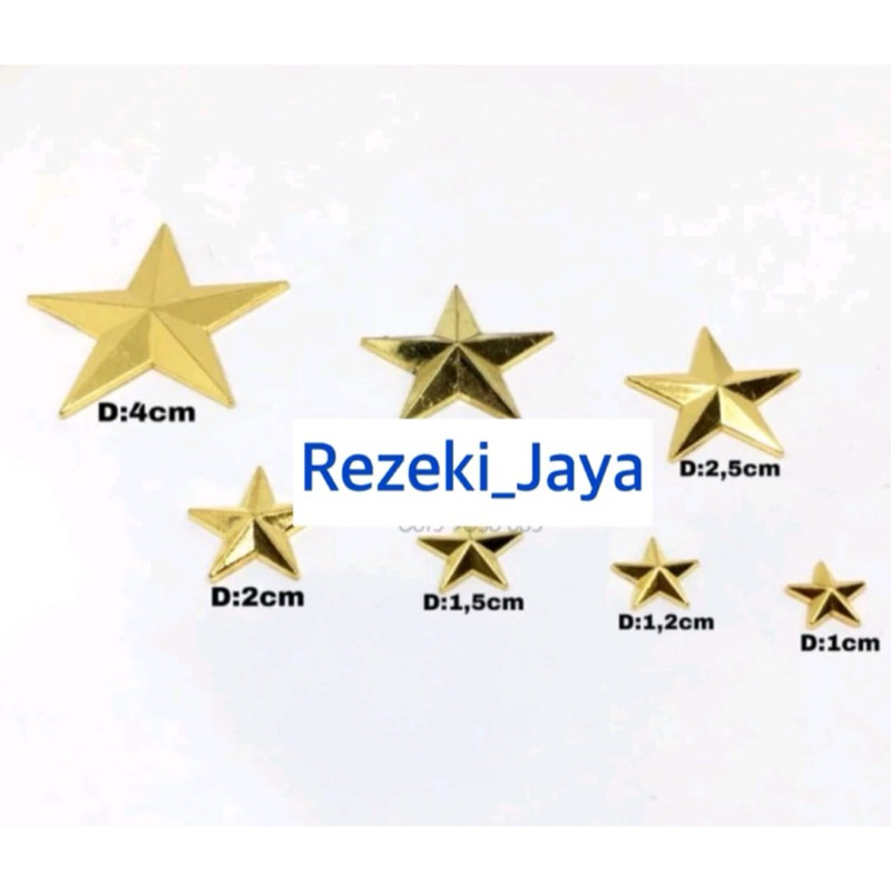 Jual Pin Bintang gold Pin Bintang Kuningan Tebal 1cm,1.2cm,1.5cm,2cm,2 ...