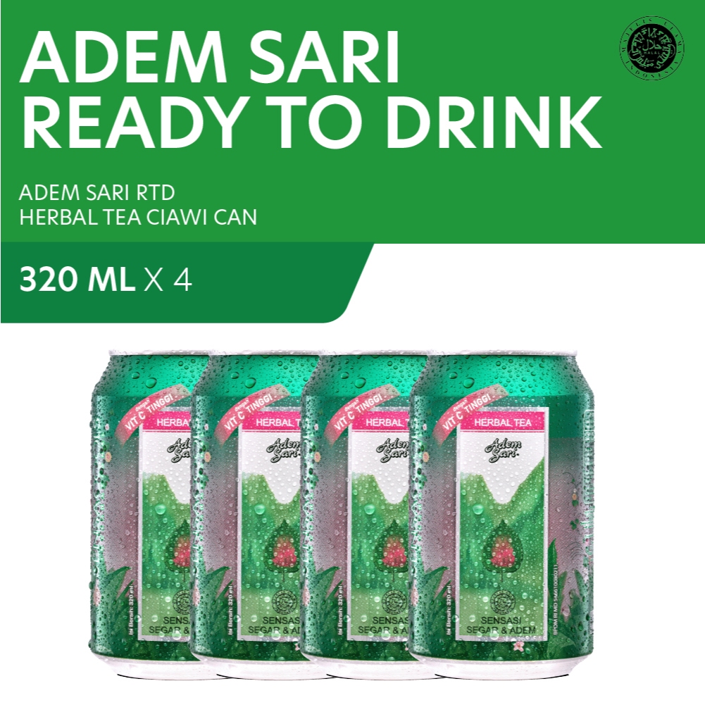 Jual Adem Sari Herbal Tea 320 ml x 4 pcs | Shopee Indonesia