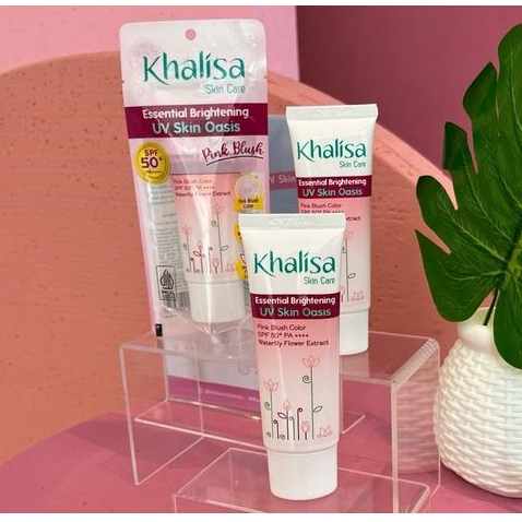 Jual KHALISA Essential Brightening UV Skin Oasis Pink Blush SPF 50+ PA ...