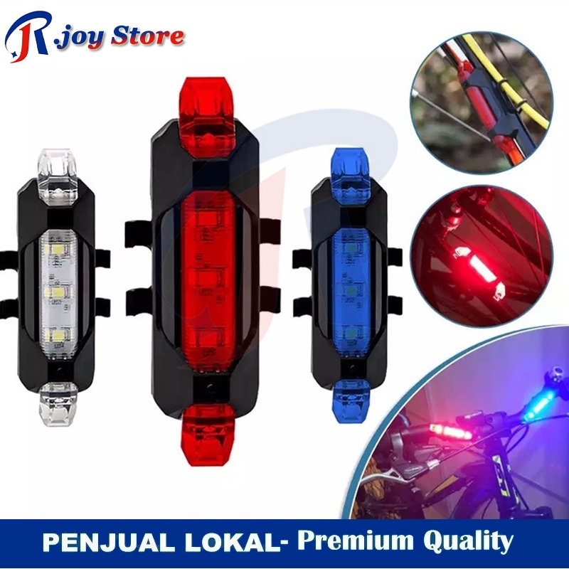 Jual Lampu Sepeda LED Rechargeable Anti Air Aksesoris Sepeda Lampu ...