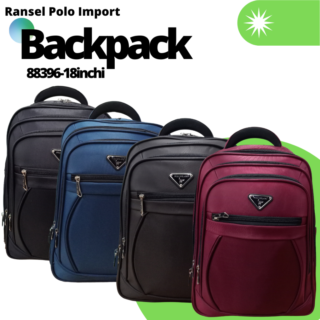 Jual TAS RANSEL PRIA TERBARU Tas Import Backpack USB Charger Tas POLO ...