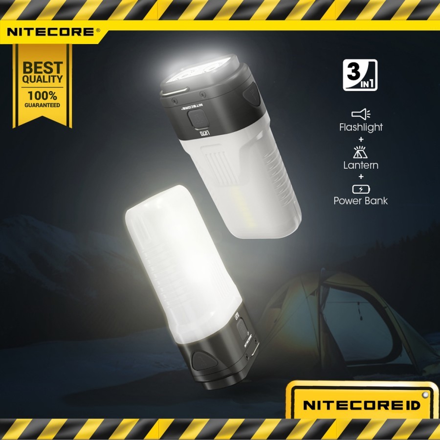 Jual Senter LED 3 in 1 3000 Lumens Camping Nitecore LR70 Power Bank 2 x ...