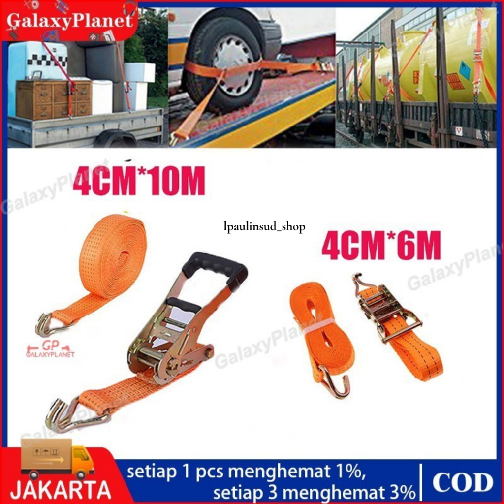 Jual rachet tie down/8-10 meter Trek belt /10 ton tali sound/tali ...