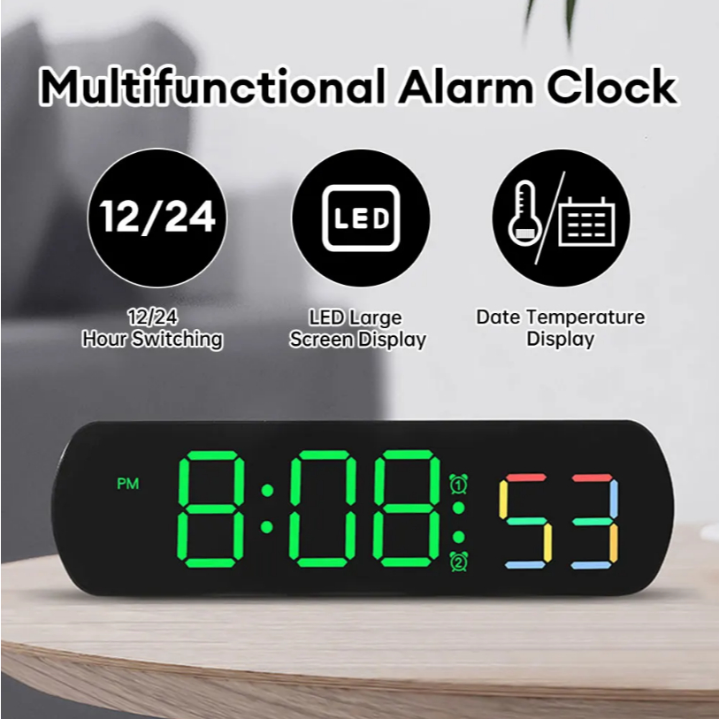 Jual JD-6639 Jam Alarm Digital LED Jam Elektronik Dekorasi Ruang Tamu ...