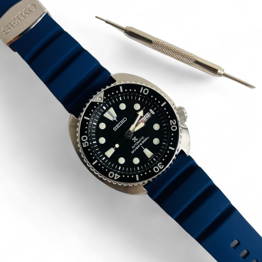 Jual SEIKO ORIGINAL WAVE SILICONE RUBBER STRAP WARNA BIRU 22mm | Shopee ...