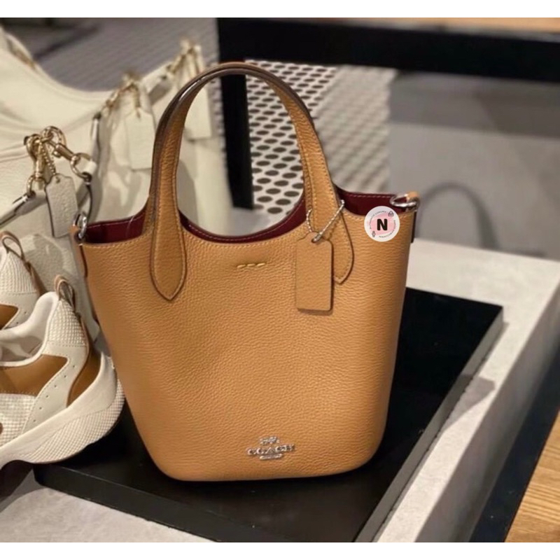 Jual Coach Hanna Bucket Bag Crossbody Bag Brown | Shopee Indonesia
