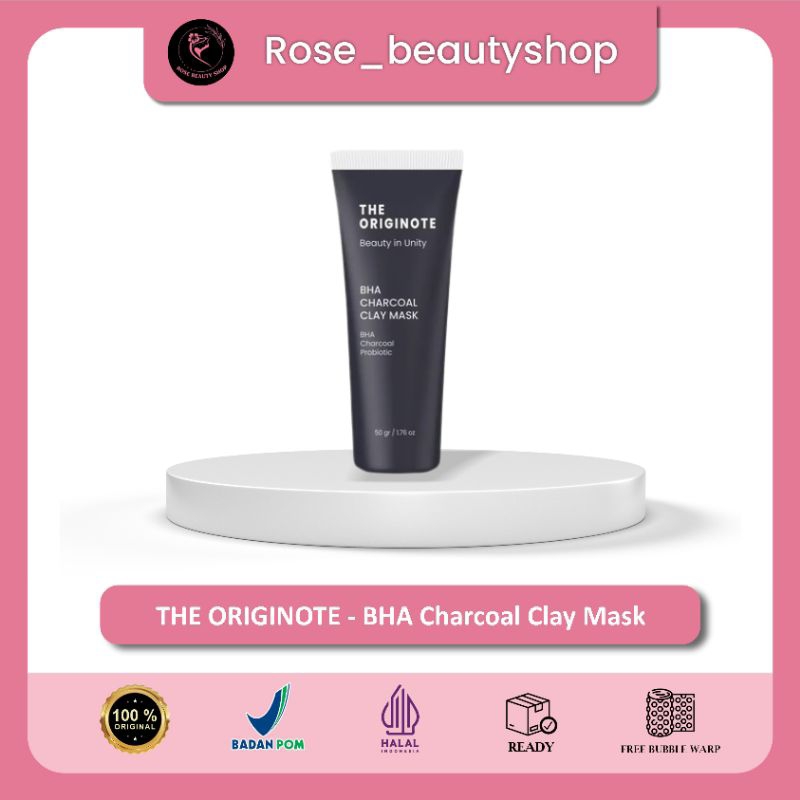 Jual THE ORIGINOTE BHA CHARCOAL CLAY MASK 50ml - Masker Wajah - Masker ...