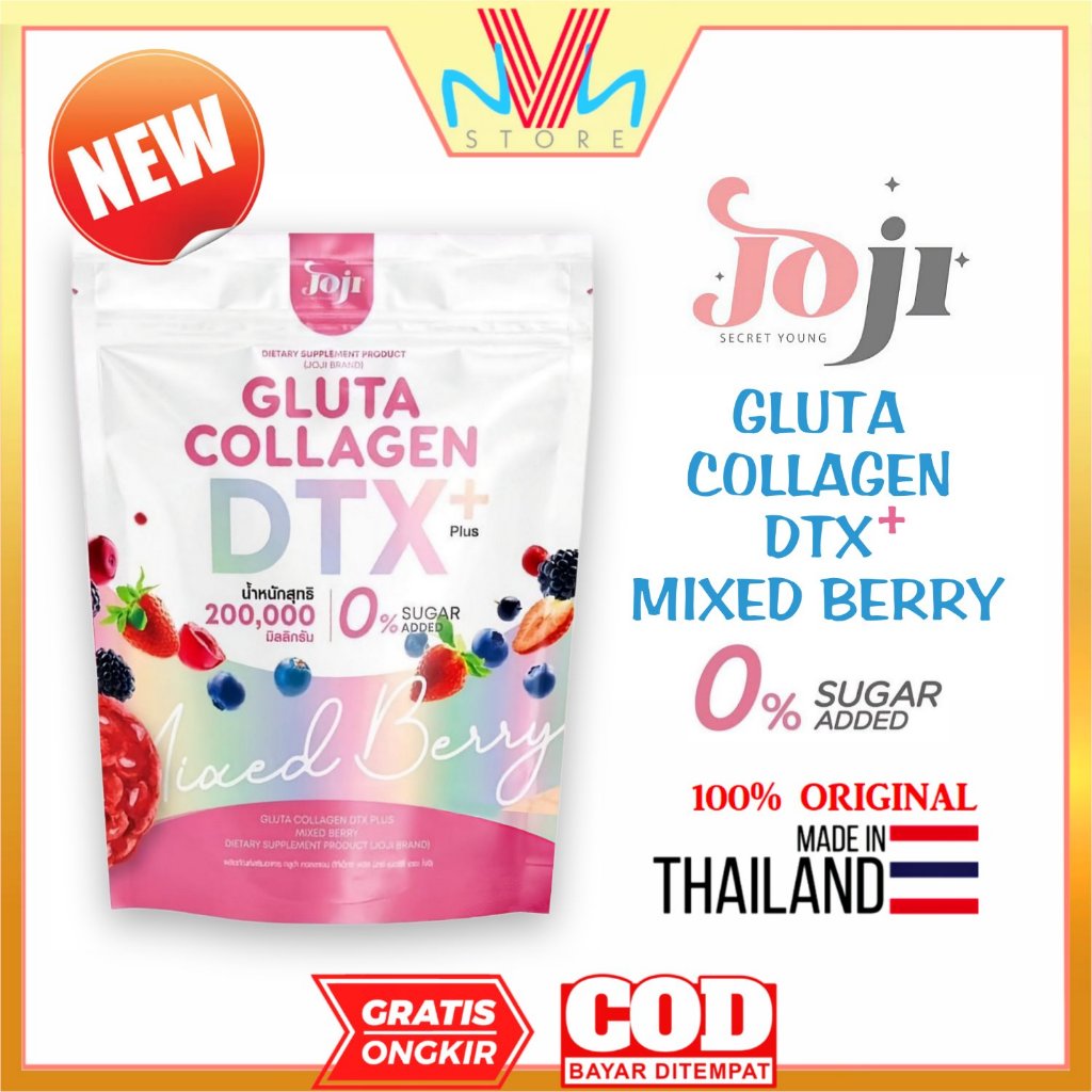 Jual JOJI SECRET YOUNG GLUTA COLLAGEN DTX PLUS MIXED BERRY 10 sachet - COLAGEN BUBUK DETOX PLUS ...