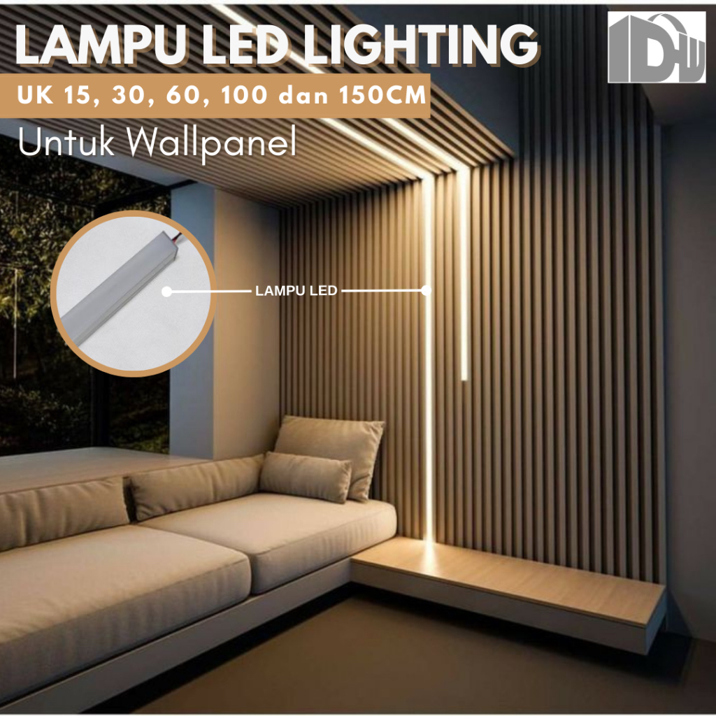 Jual Lampu LED Batang Rumah Strip 15cm 30cm 60cm 100cm Untuk WPC Panel ...
