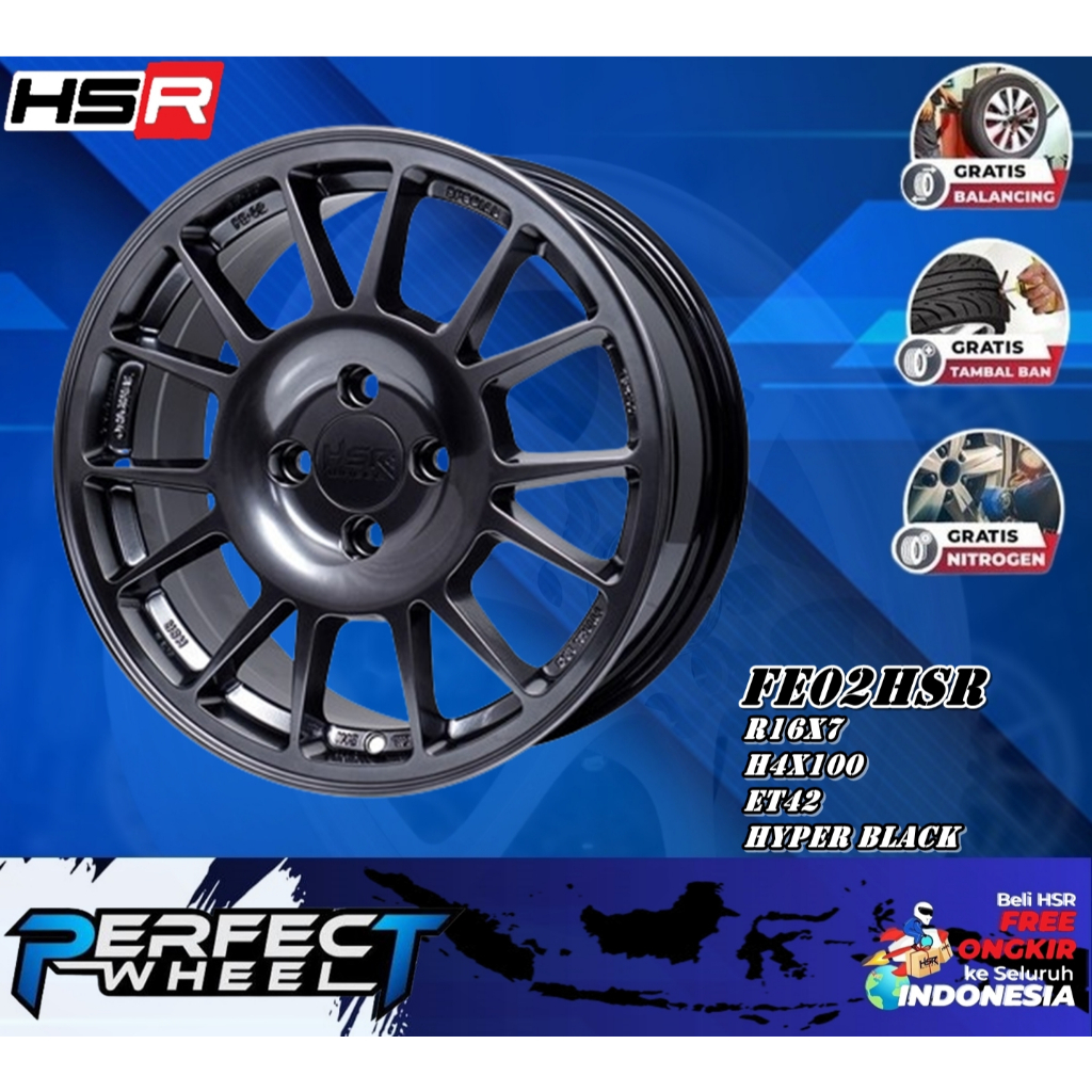 Jual Velg Hsr FE02 R16 baut 4X100 Lebar 7 Offset 42 Velg Mobil Ring 16 ...