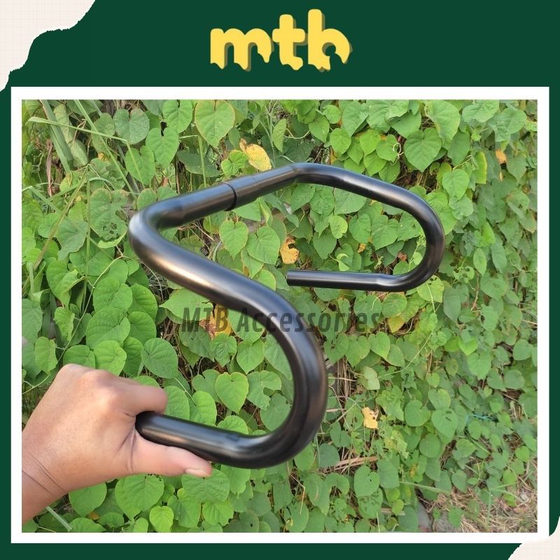 Jual Stang Sepeda Balap Jadul Fixie Standar 25.4 mm Non Oversize Drop Bar Dropbar Besi Hitam ...