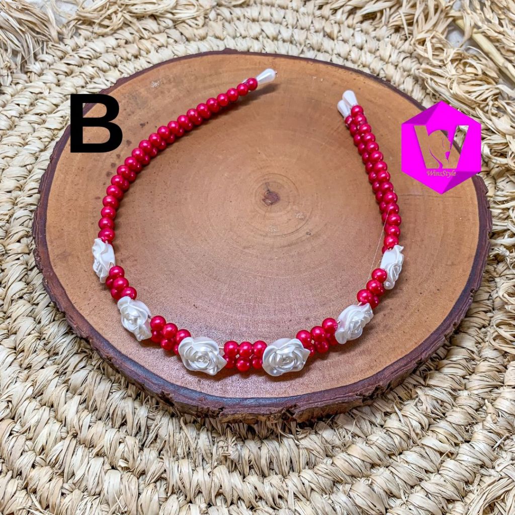 Jual Winsstyle Bando Bandana Bunga Mawar Merah Putih Kemerdekaan ...