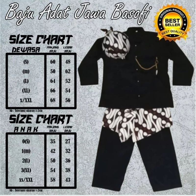 Jual BAJU BASOFI / BAJU ADAT JAWA TIMUR / BAJU CAK SURABAYA Stelan ...