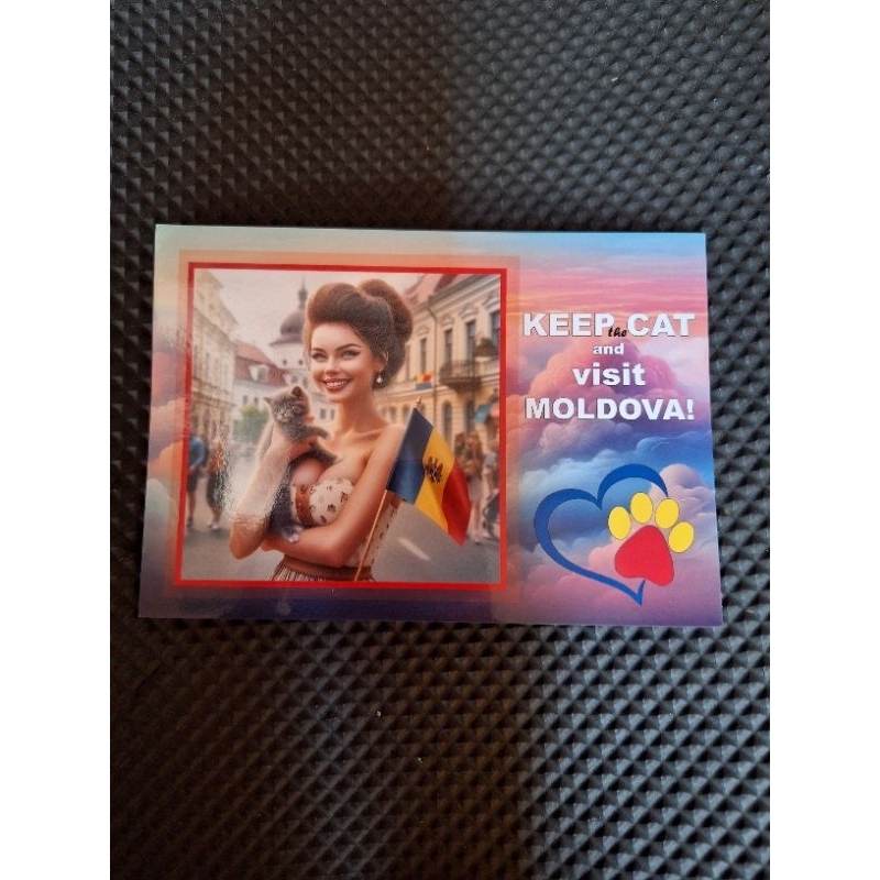 Jual kartu pos keep cat and visit moldova postcard | Shopee Indonesia