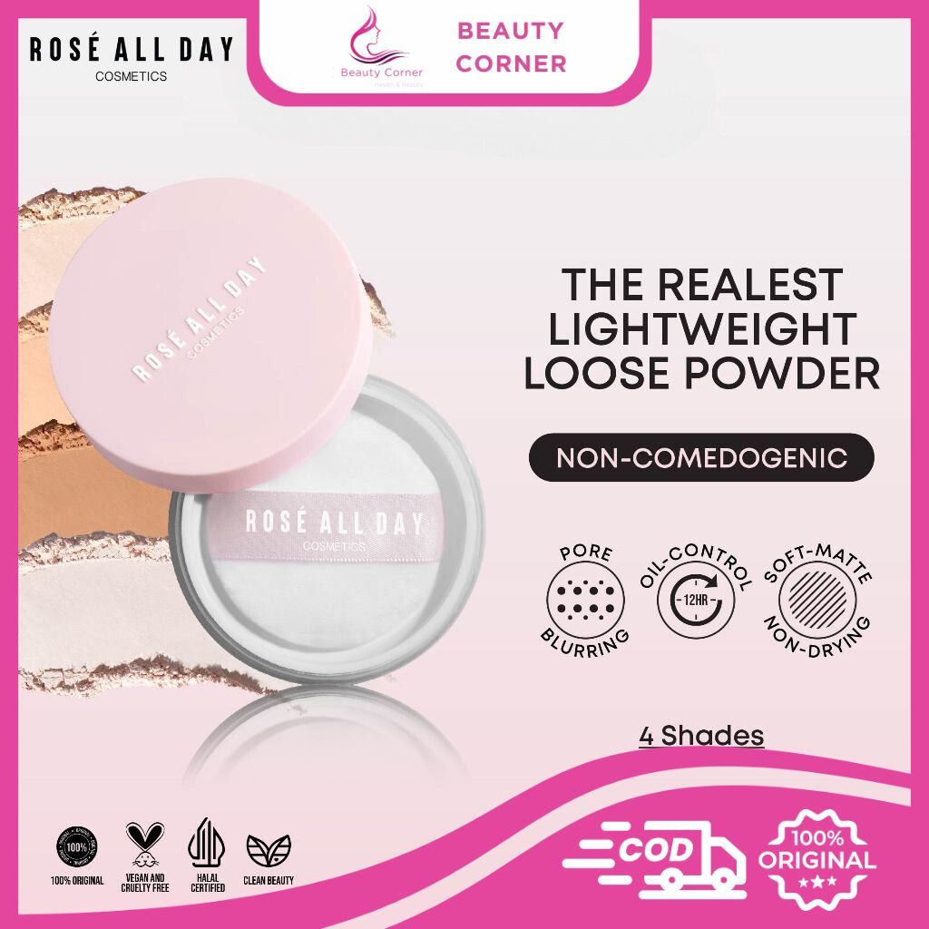 Jual Rose All Day The Realest Lightweight Loose Powder | Shopee Indonesia