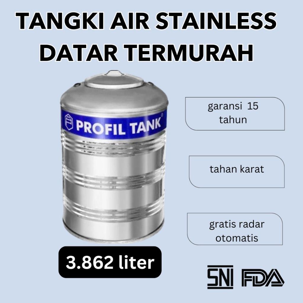 Jual tangki toren tandon air datar tanpa kaki merek profil tank ...