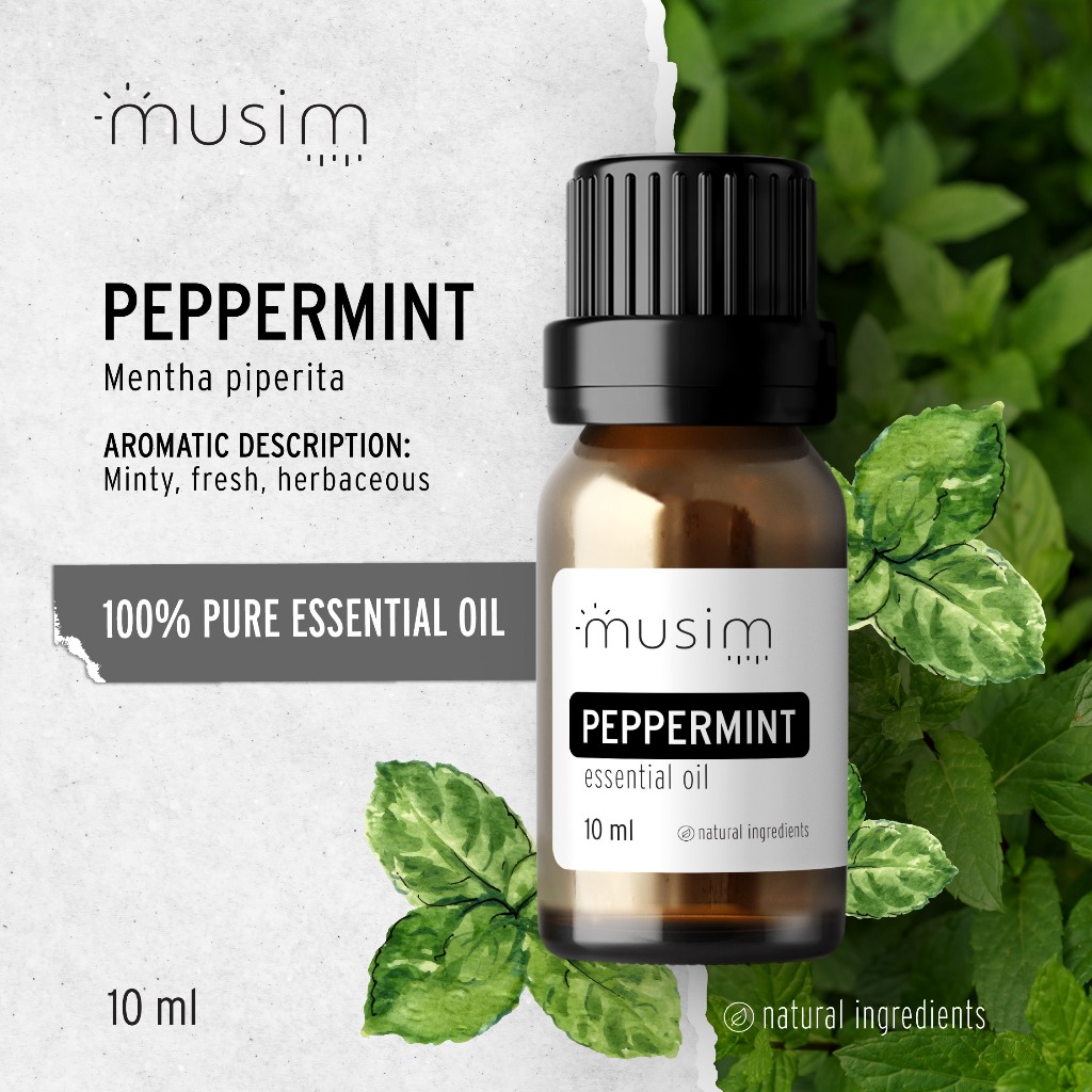 Jual Peppermint Essential Oil / Minyak Mint Aroma Terapi Pure 10ml - MUSIM | Shopee Indonesia