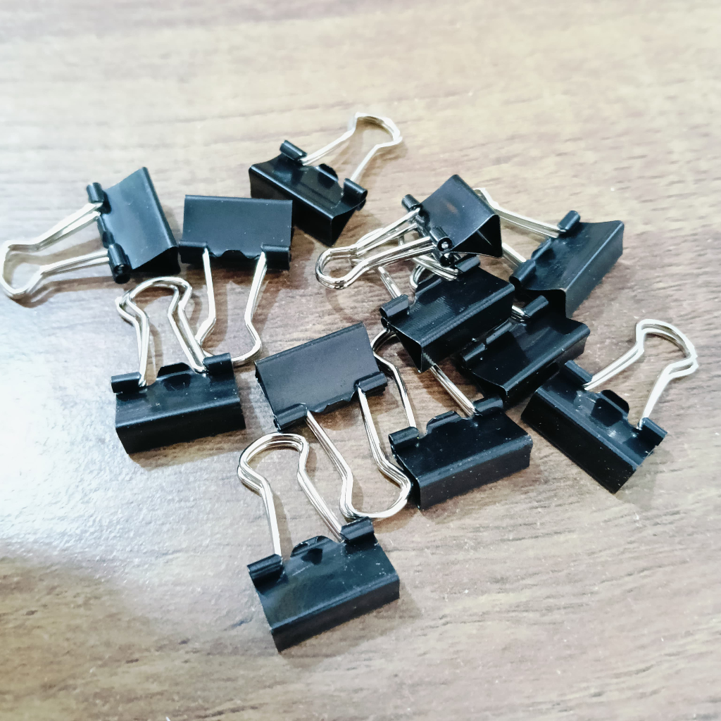 Jual BINDER CLIP 105 1 KOTAK PENGJEPIT KERTAS HITAM 1,5 CM 15MM ...