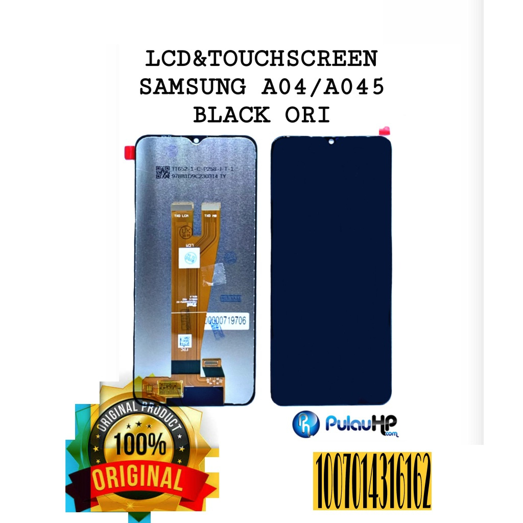 Jual PULAUHP _ LCD TOUCHSCREEN SAMSUNG A04/A045 BLACK ORI | Shopee Indonesia