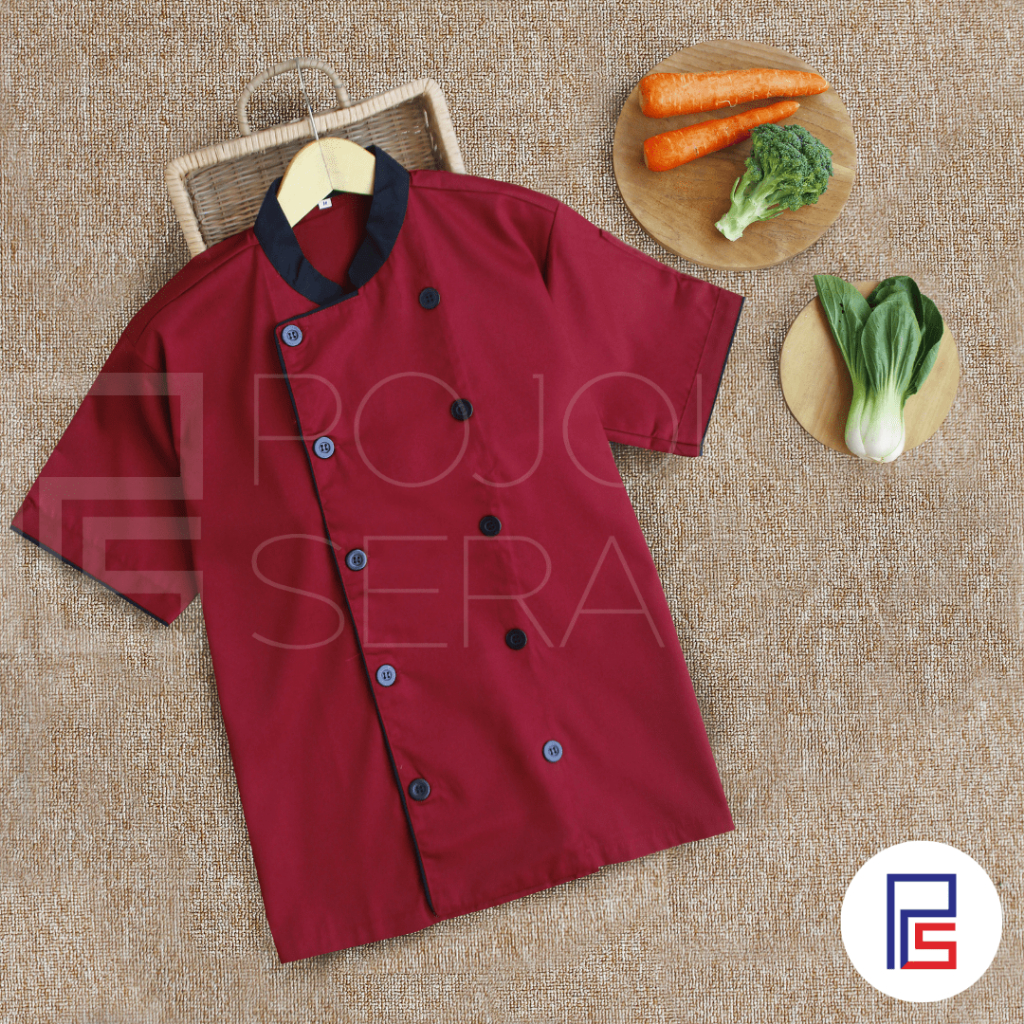 Jual Chef Jacket | Baju Koki | Baju Cook | Seragam Koki Merah Lengan ...