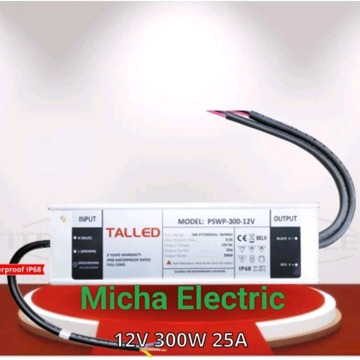 Jual Talled Power Supply 12V 25A 300W Waterproof/ Trafo Adaptor Talled 12V 300W IP68 | Shopee ...