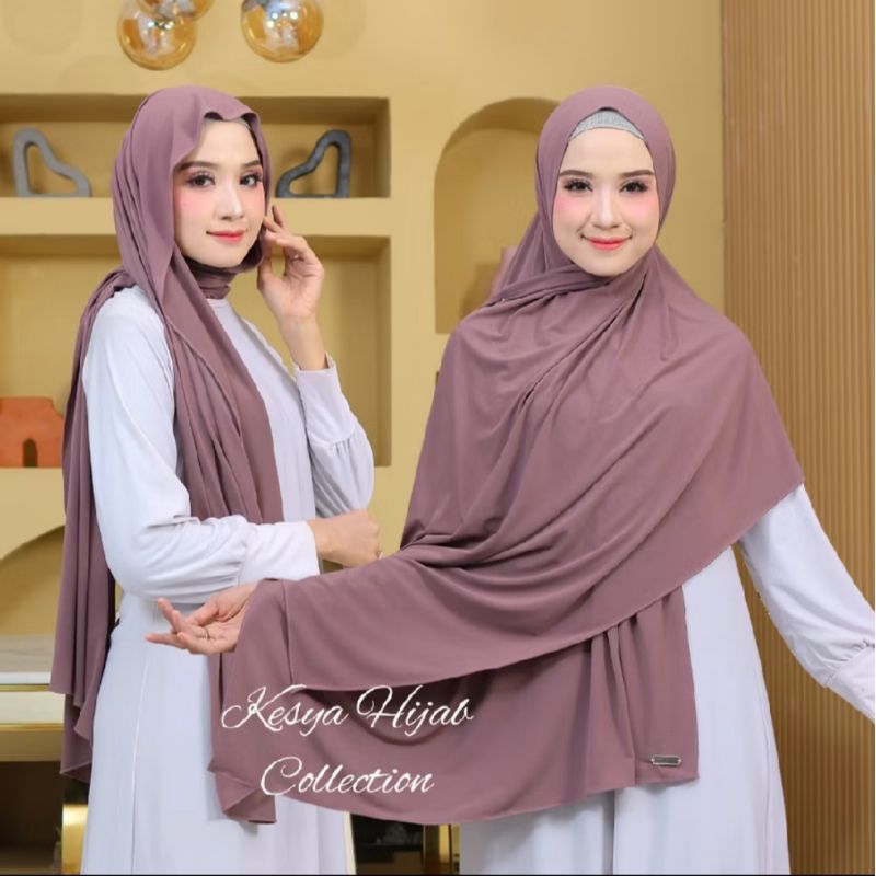 Jual Hijab Pashmina Oval Jersey Premium Jumbo 200cm | Shopee Indonesia