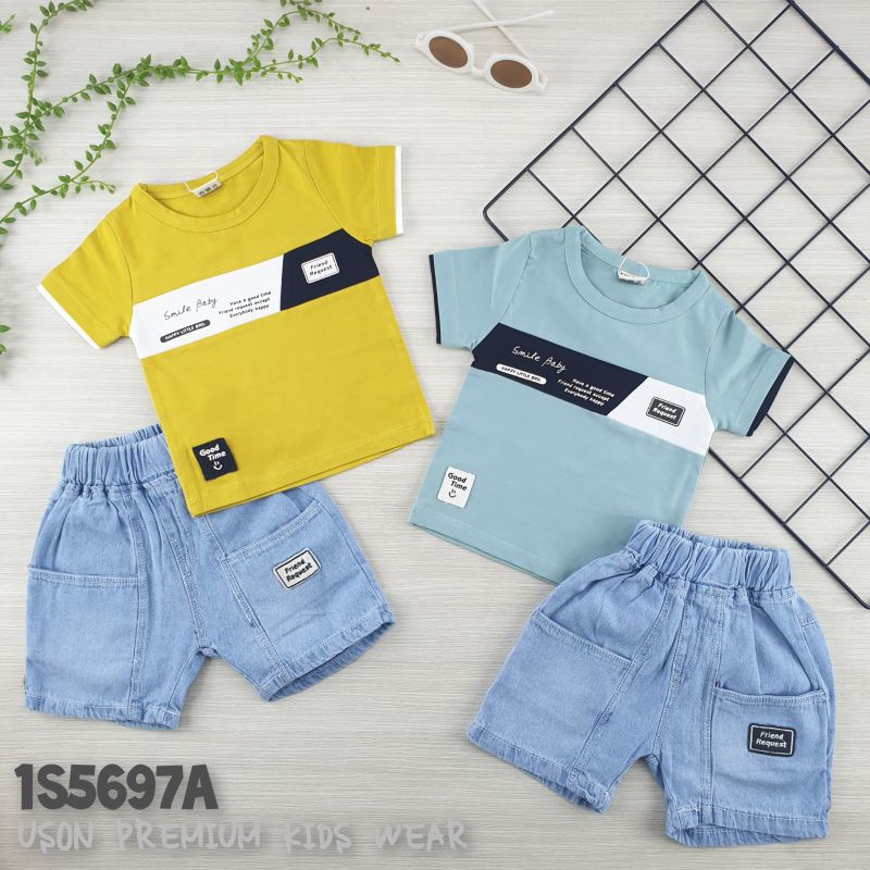 Jual Uson Premium Kids Wear Setelan Pendek anak Cowok | Shopee Indonesia