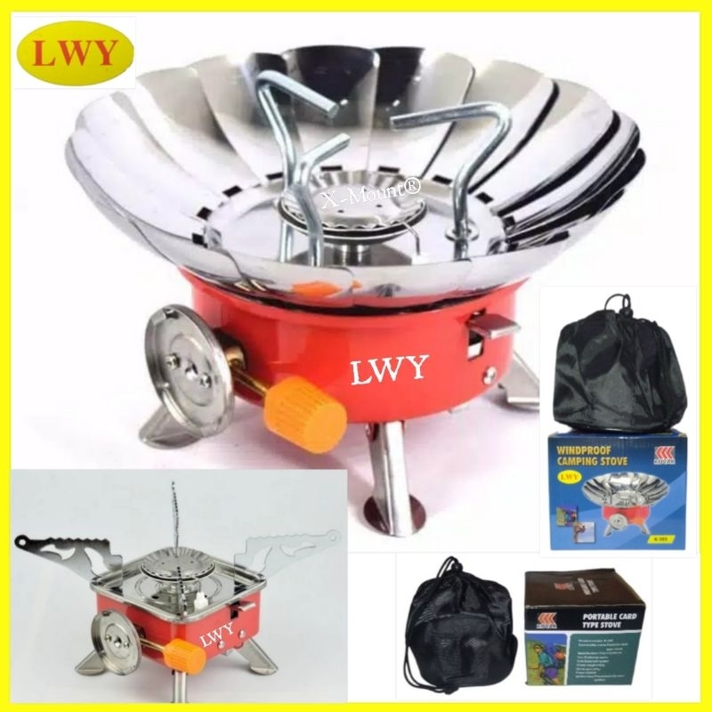 Jual Kompor Camping Mini Portable Gas Stove Kotak Bulat kompor Gunung Bunga Selang | Shopee ...