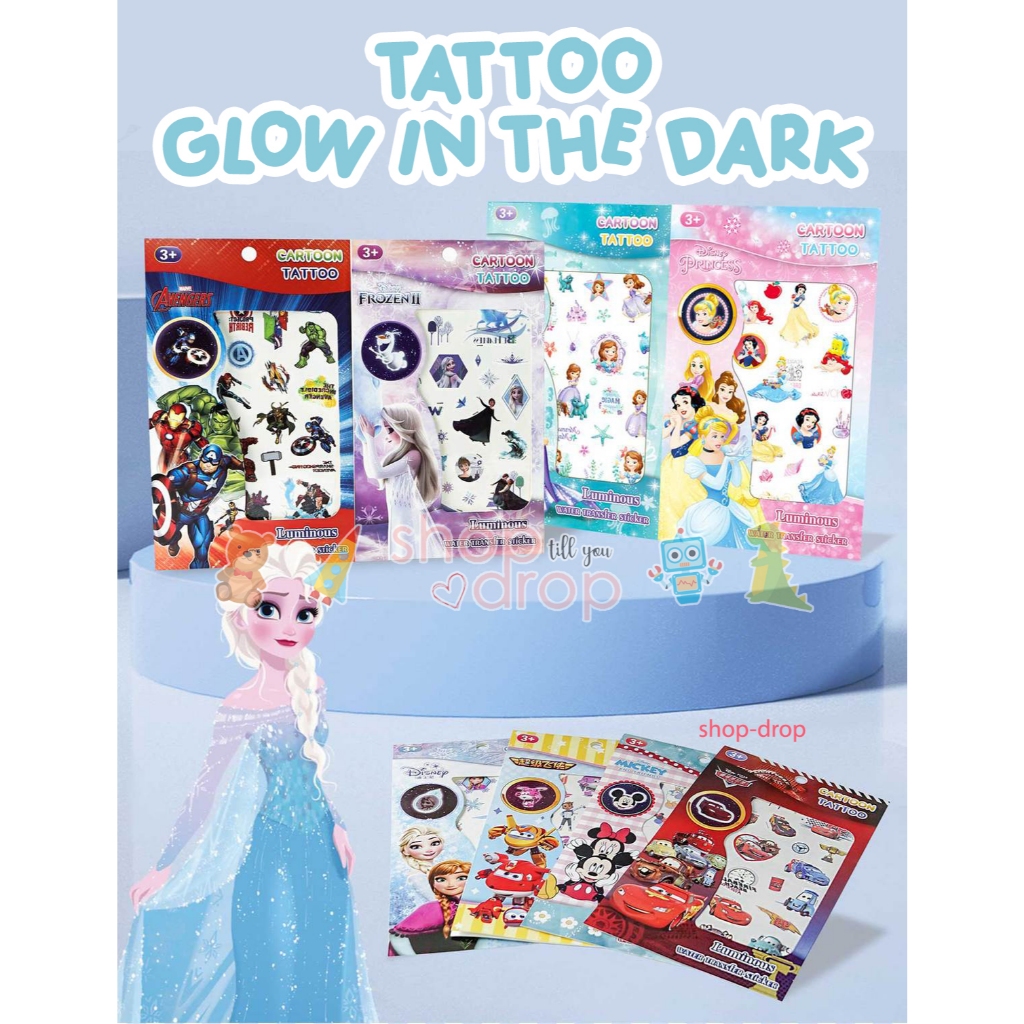 Jual (Grosir) Sticker Anak Tato Glow In The Dark - Tattoo Luminous Anak ...